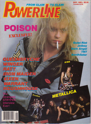 Kip Winger gets 'heavy' with Powerline, May 1989